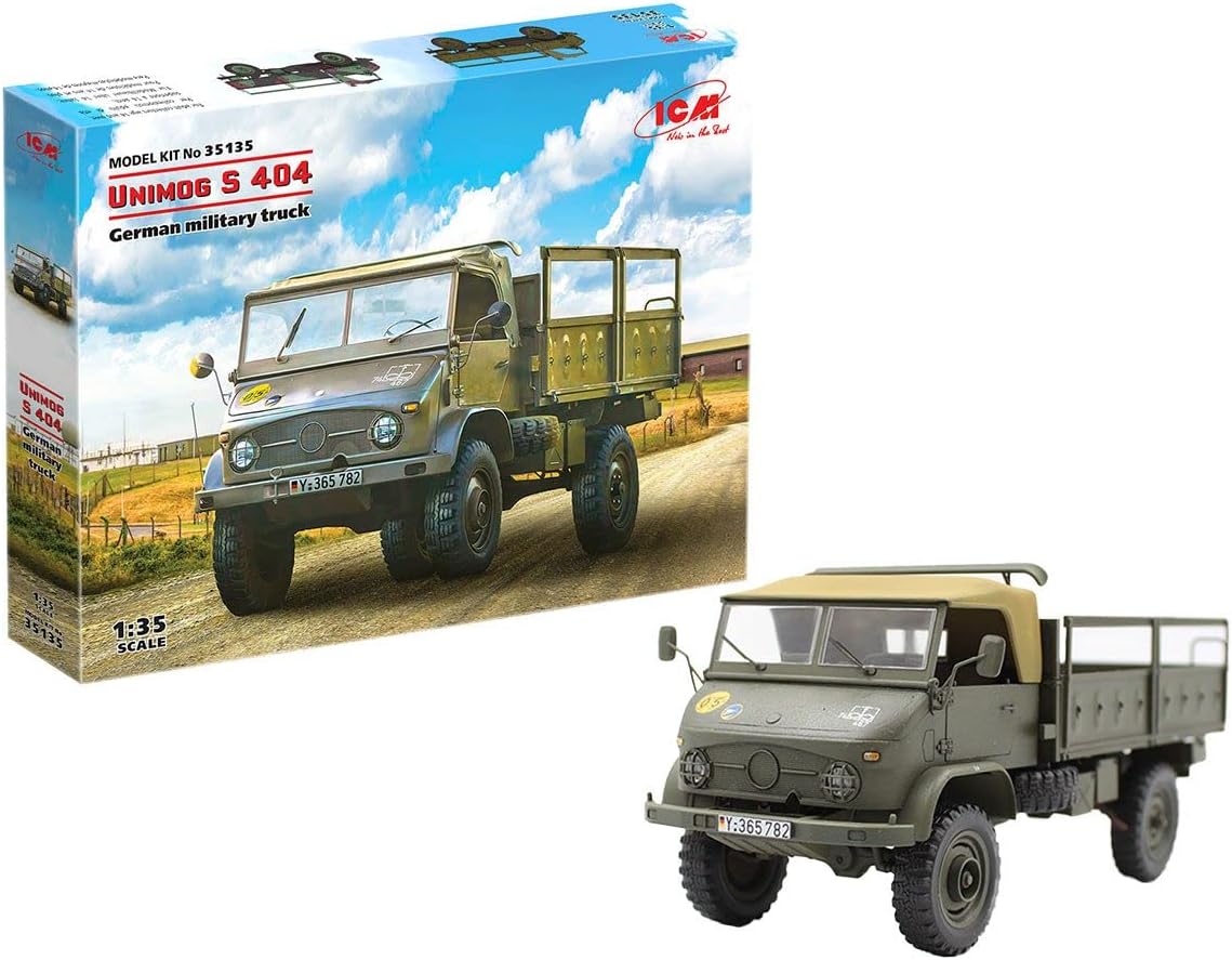 Amazon.com: ICM Models – Unimog S404 Military Truck Model Kits –Plastic ...