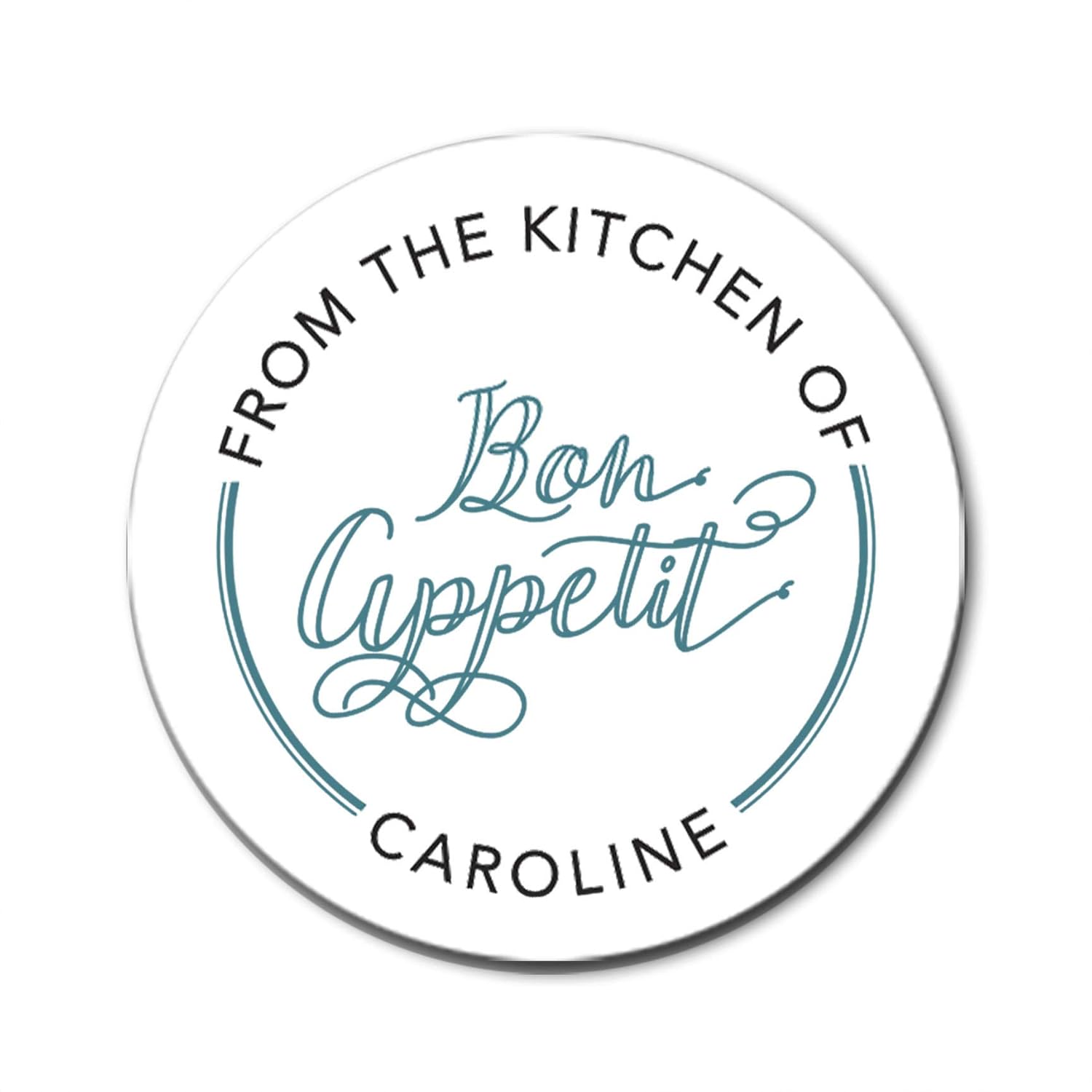 Amazon.com: Personalized Food Labels, Bon Appetit Gift Stickers, Favor ...