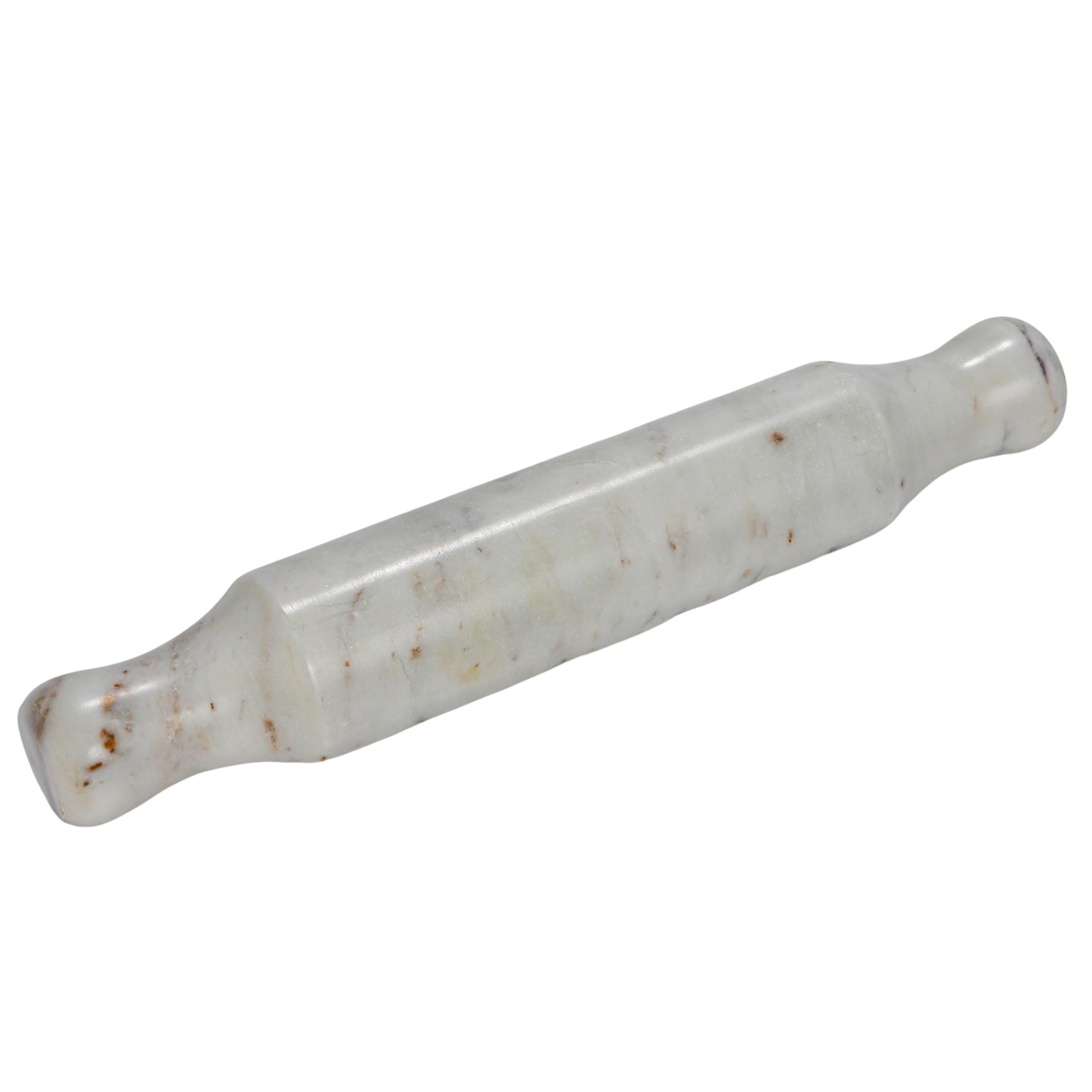 Amazon.com: Creative Co-Op, White Marble Kitchen Rolling Pin, Medium ...
