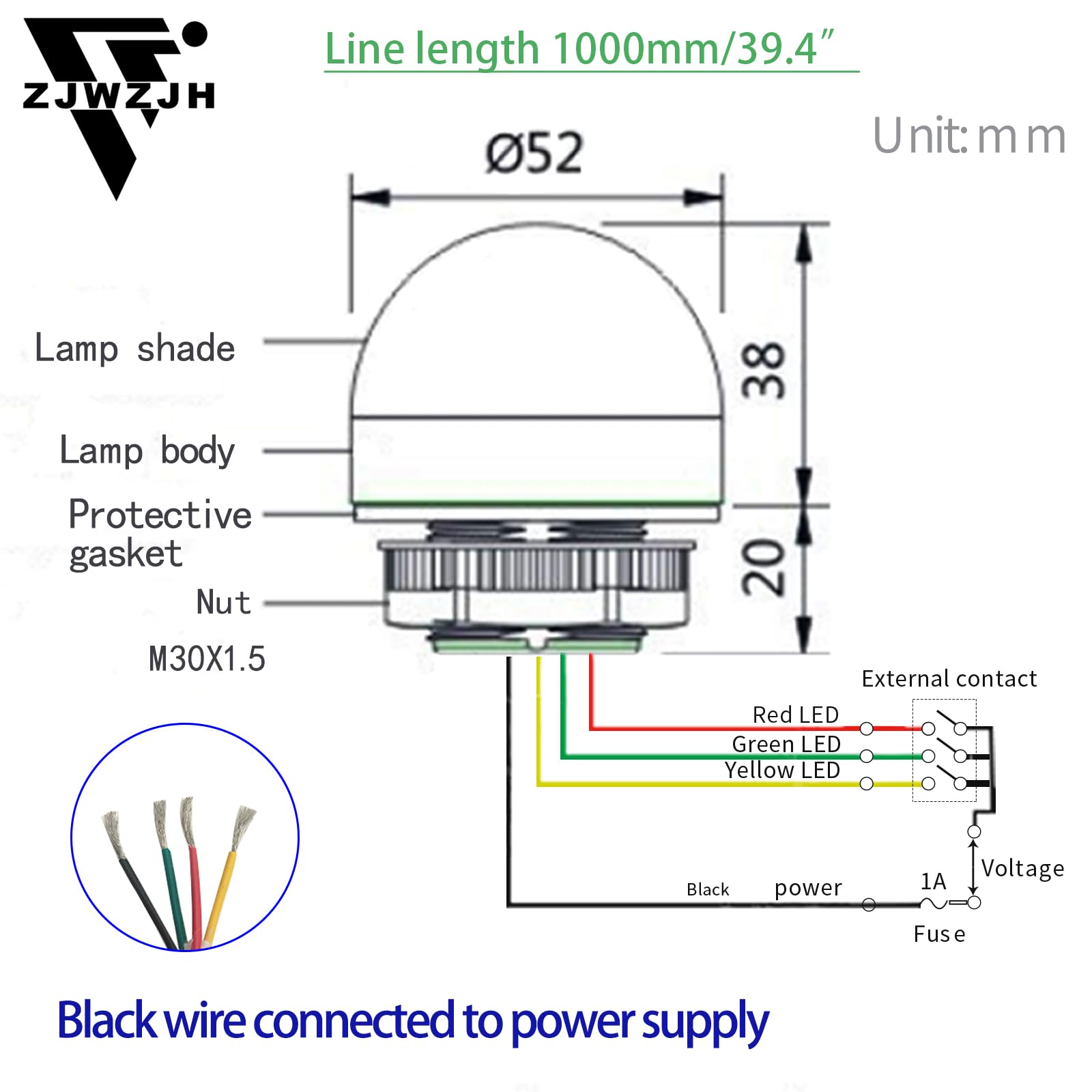 Snapklik.com : 24V LED Industrial Warning Lights, 3 Colors 1 Layer ...