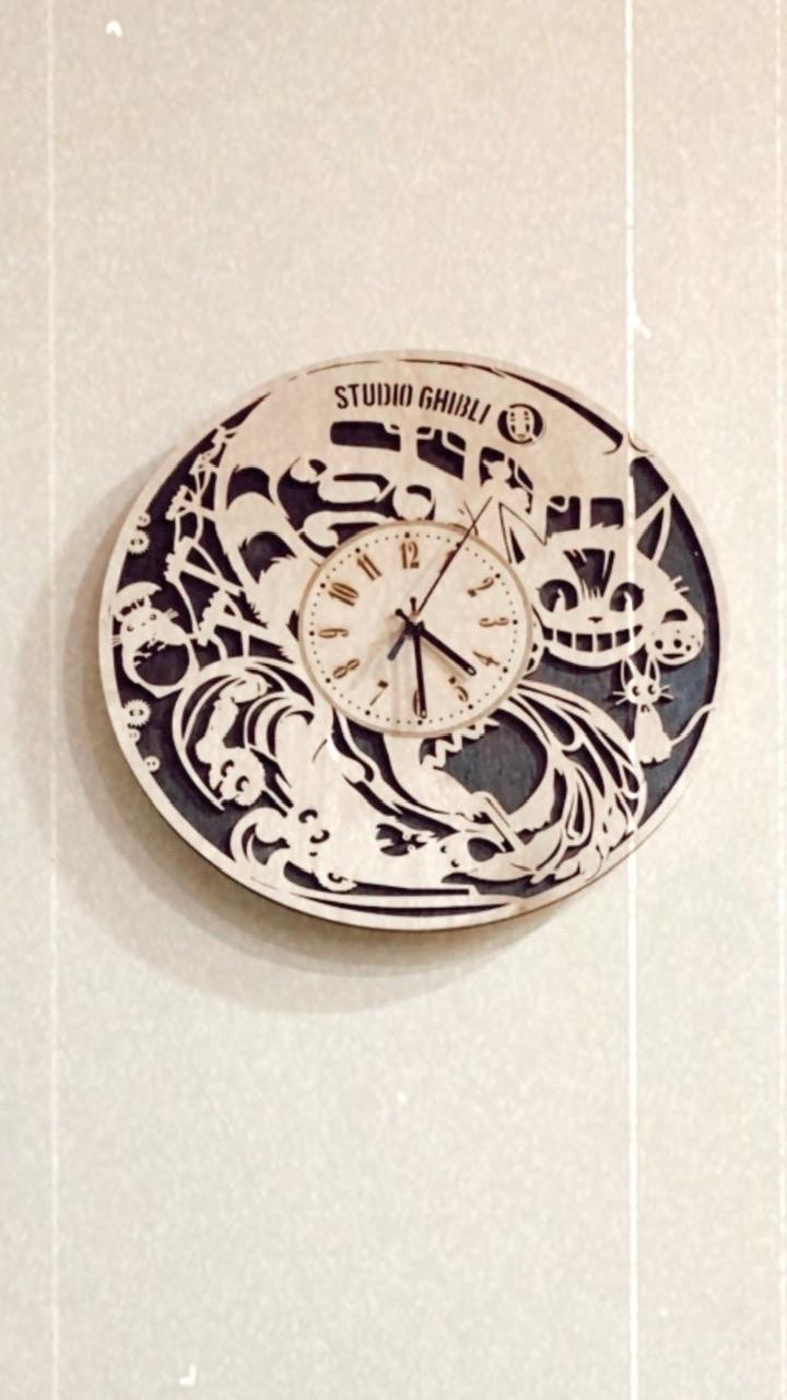 Buy NABSTER Studio Ghibli Wall Clock Made of Eco Friendly Wood - Unique ...