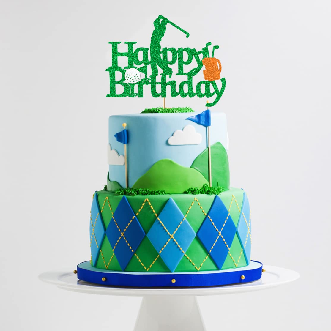 Snapklik.com : Golf Cake Topper Golf Birthday Toppers Glitter Golf Cake ...