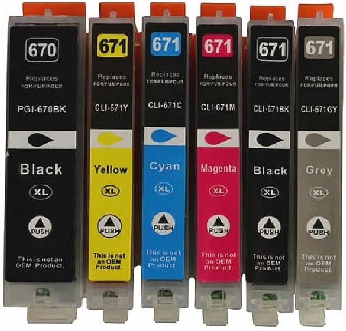 Summit Ink 6-Ink Pack Compatible with PGI670XL PGI-670XL & CLI671XL CLI ...
