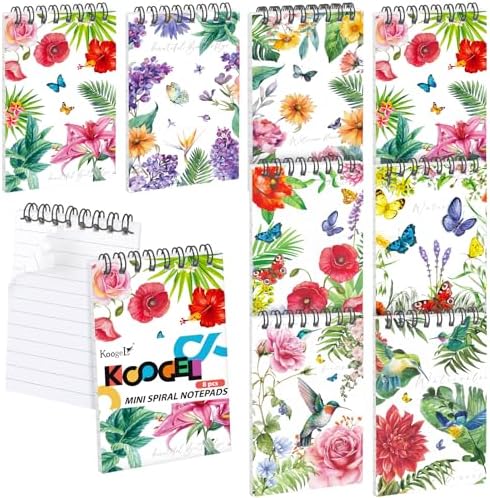 Amazon.com : Koogel 8PCS Mini Spiral Notepads, 3"x5" Pocket Notebooks ...