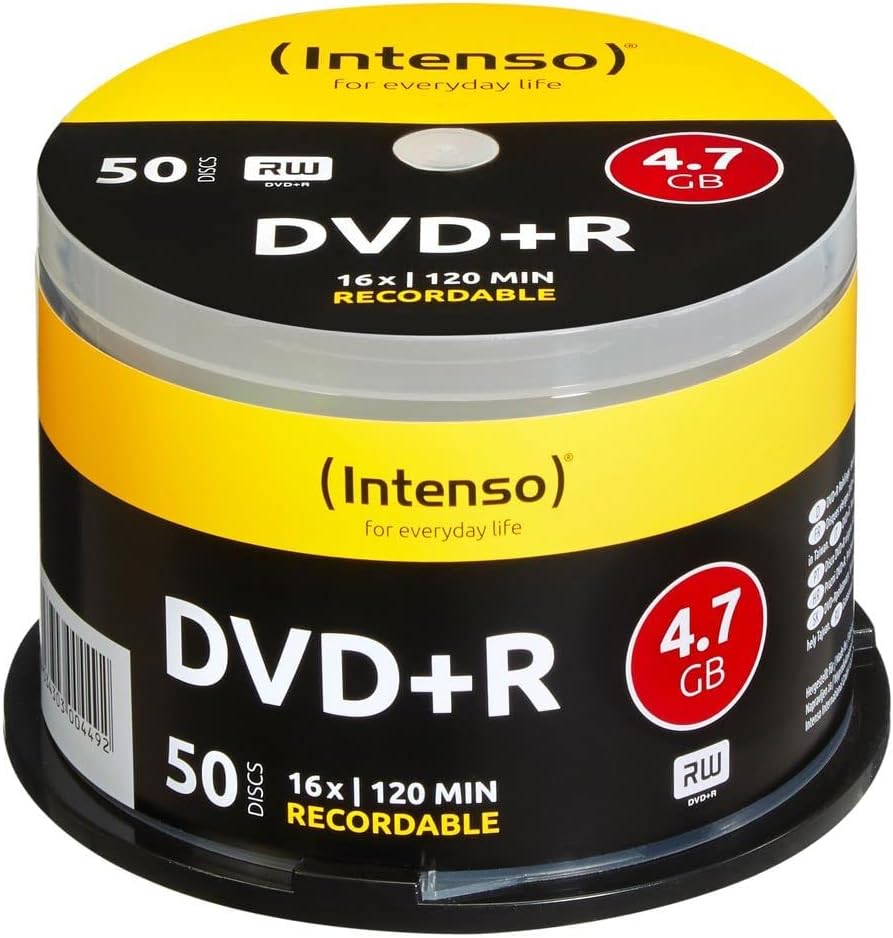 Intenso DVD+R 4.7 GB Pack of 50 : Amazon.com.be: Electronics
