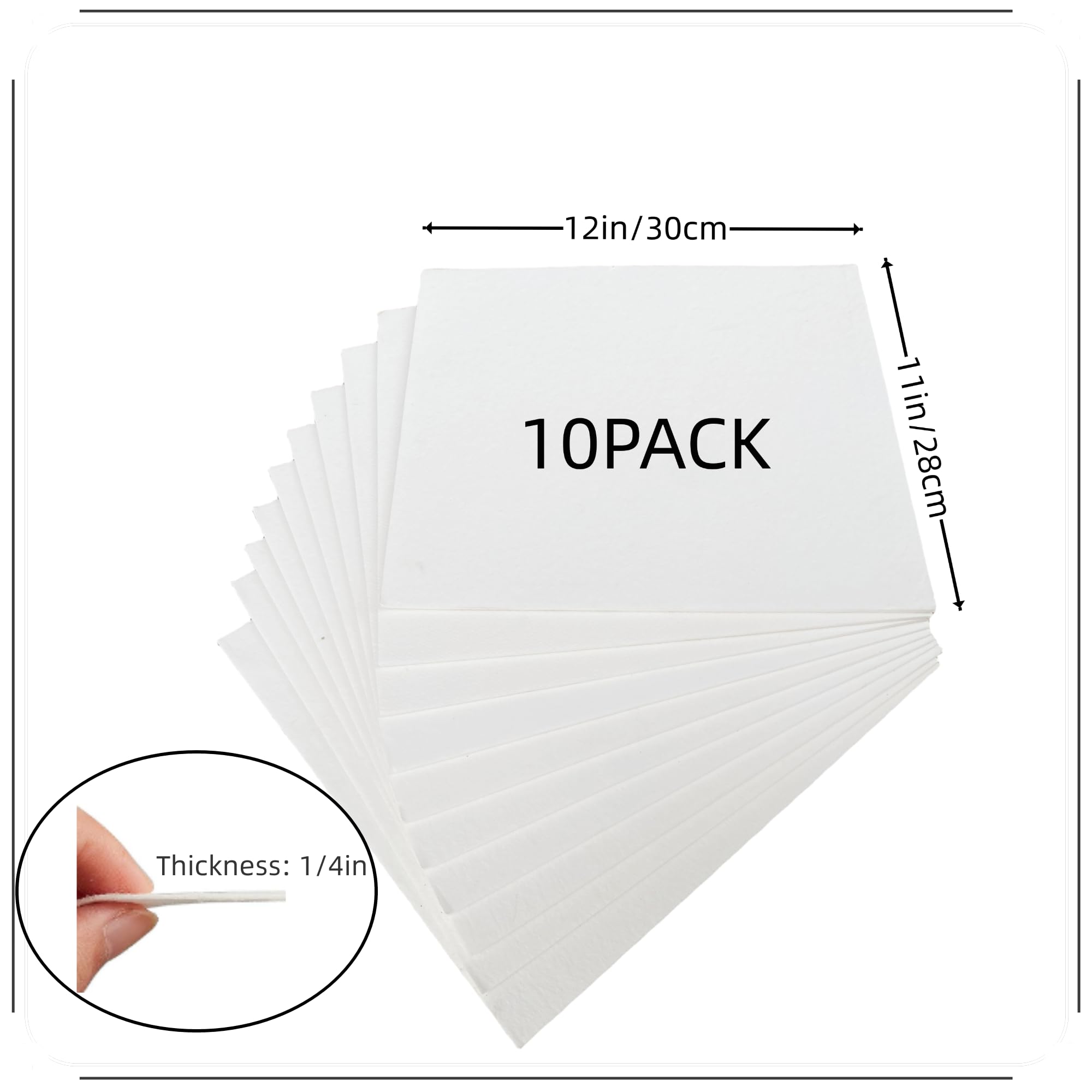 Snapklik.com : 10 Pcs Ceramic Fiber Paper 1/4 X 11 X 12 Inch High Temp ...