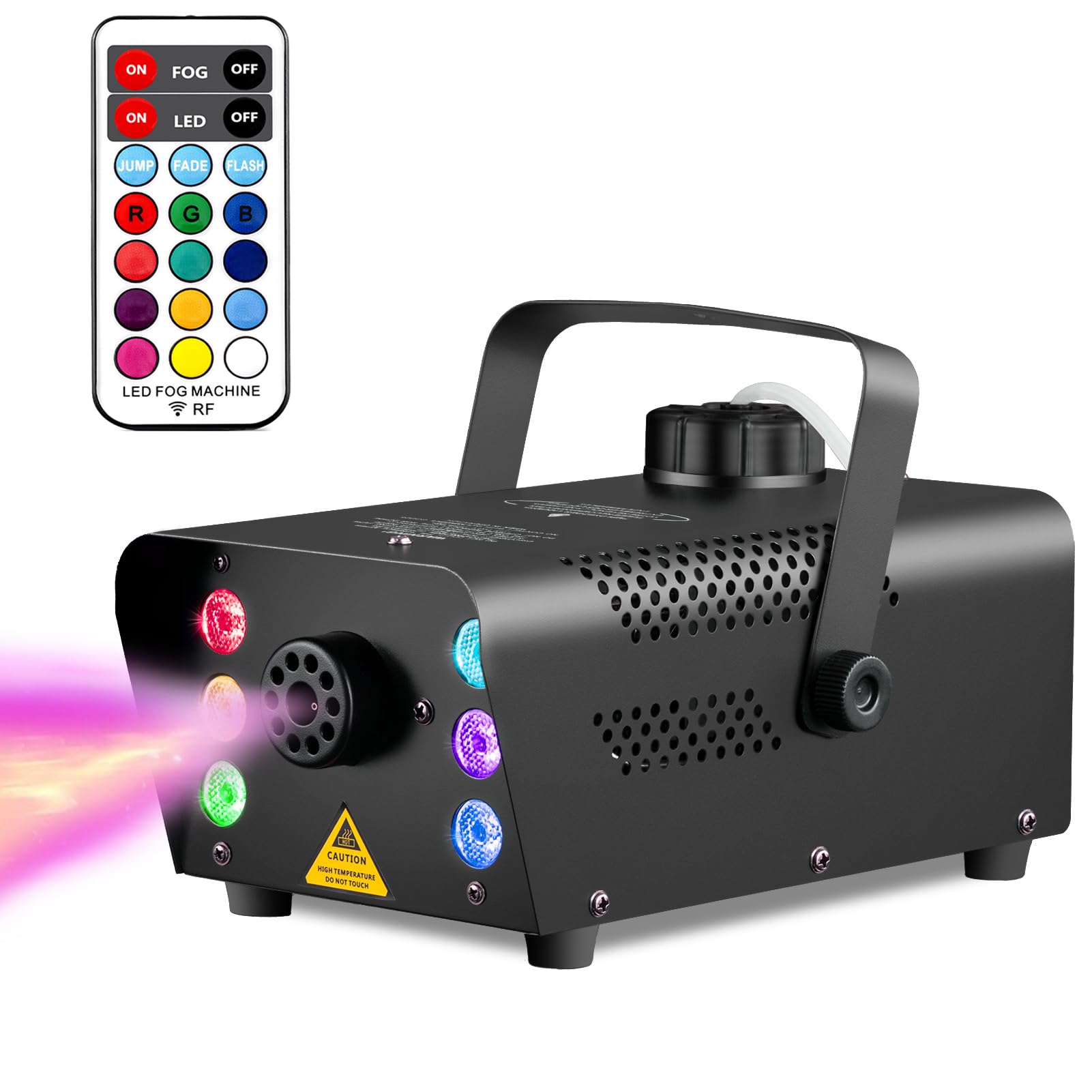 Amazon.com: Sunolga Fog Machine with 6 LED Lights and 12 Colorful Light ...