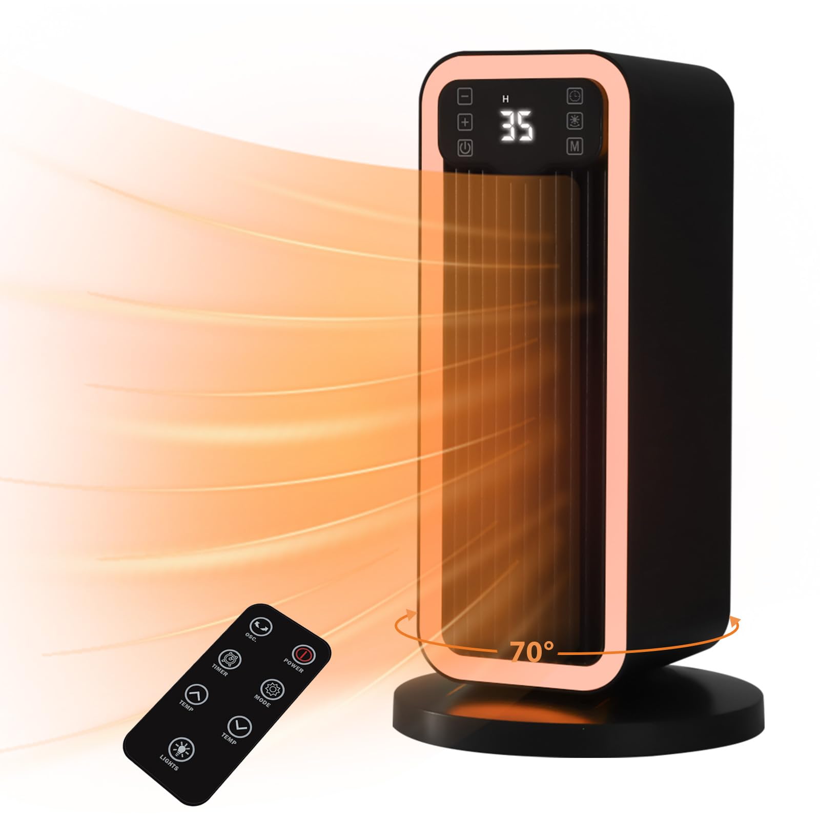 Space Heater for Indoor Use, 1500W Portable Electric Heater with ...