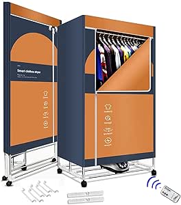 Amazon.com: Portable Airer Fast Drying Electric Clothes Dryer Rack,2 ...