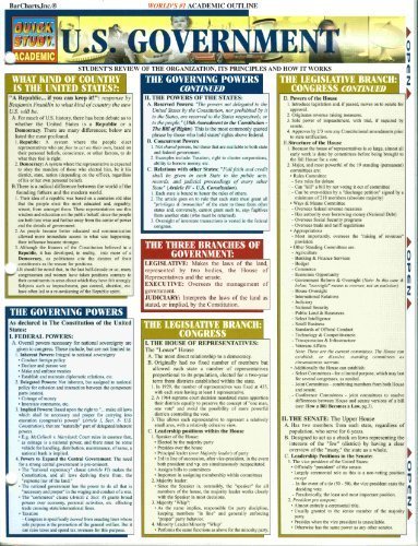 U.S. Government (Quickstudy Reference Guides - Academic) by Inc ...