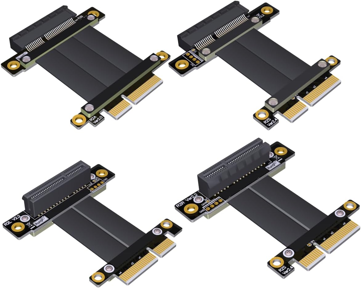 Amazon.com: ADT-Link PCI-E 3.0 x4 Riser Cable Male-to-Female x4 to x4 ...