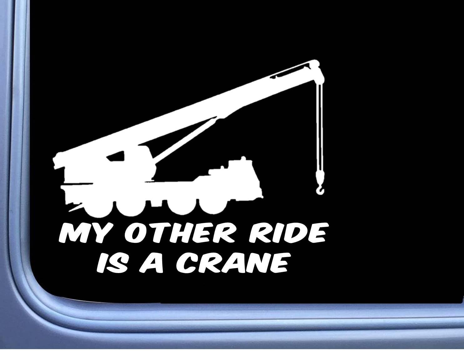 Amazon.com: EZ-STIK Crane My Other Ride L989 8 inch Sticker Decal ...