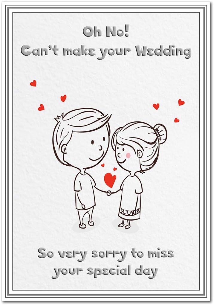 Wedding Decline Card – with Regret Response to Wedding Invitation ...
