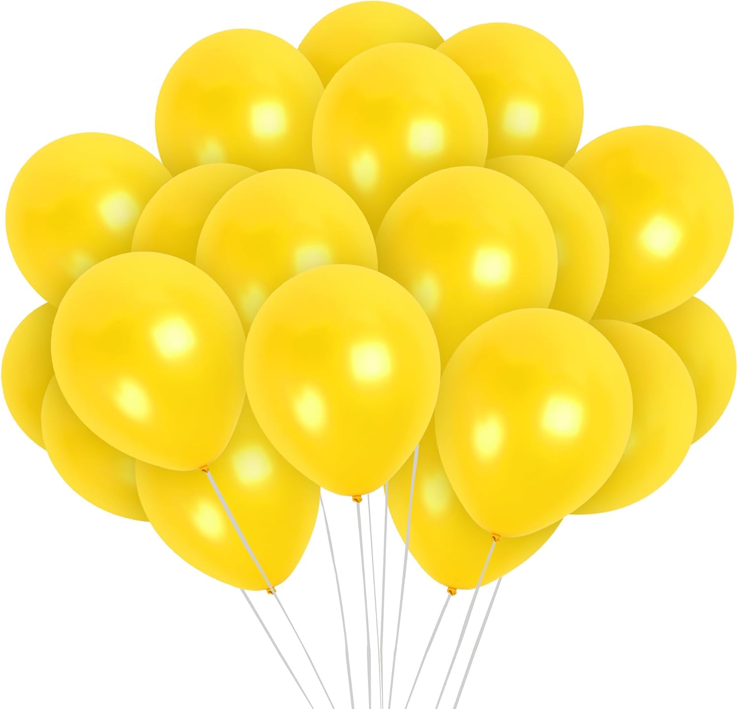 Amazon.com: Treasures Gifted Metallic Yellow Balloons 72 Pack - Mustard ...