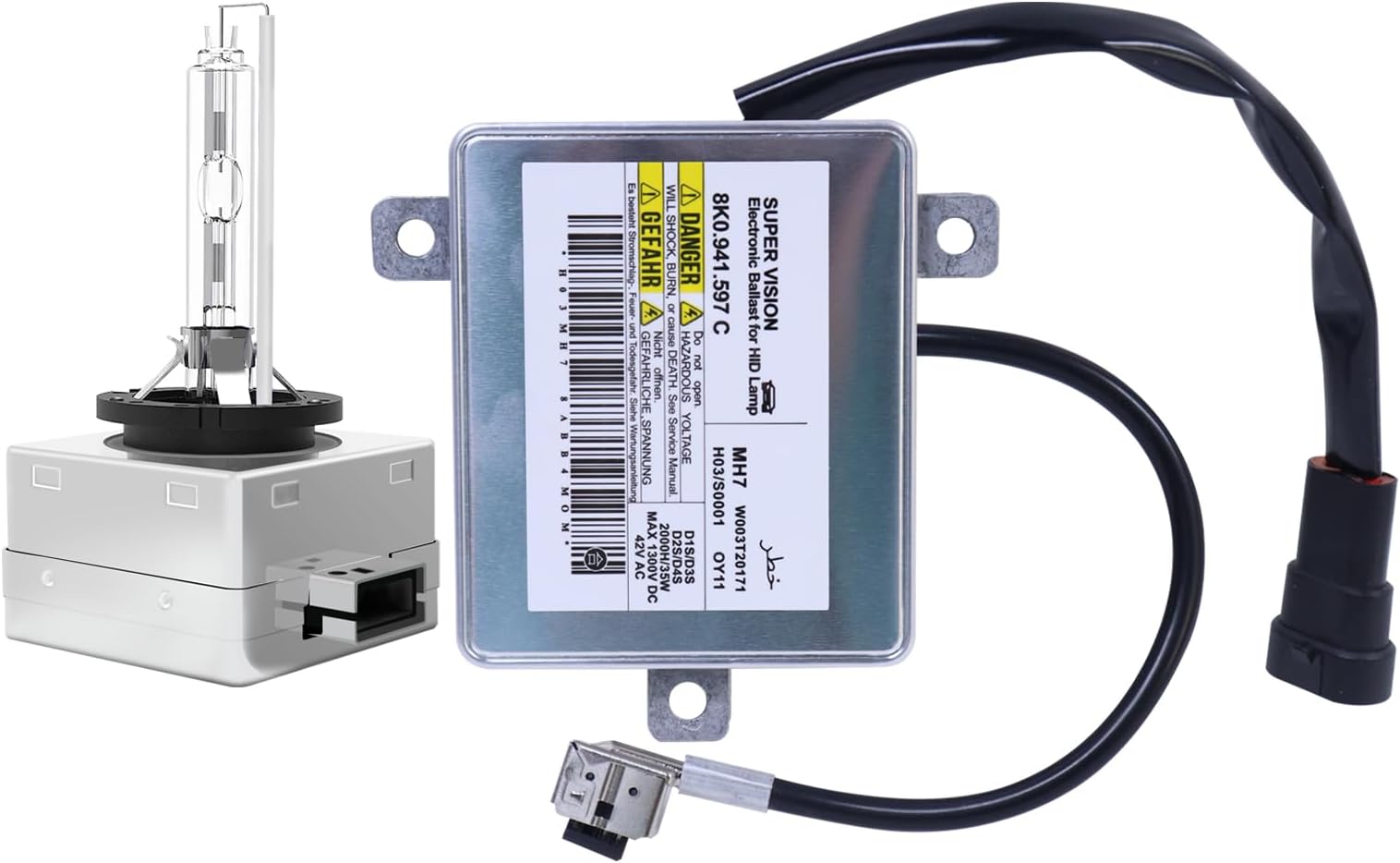 Amazon.com: 8K0941597B Xenon Light Ballast with Igniter and D3S Bulb ...