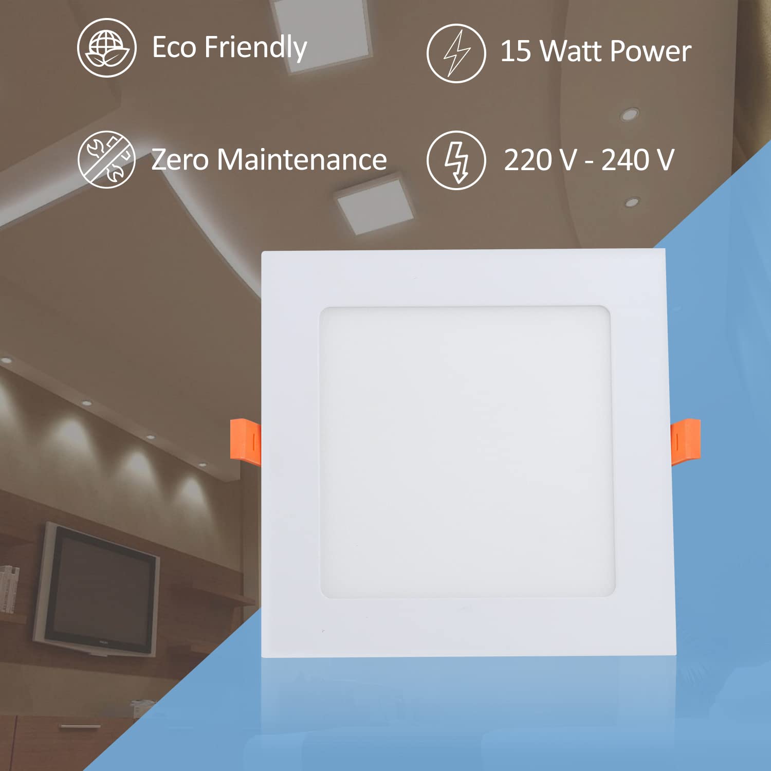 Buy KLICK 15 Watt LED Downlight 360° Adjustable Slim Ceiling Light for ...