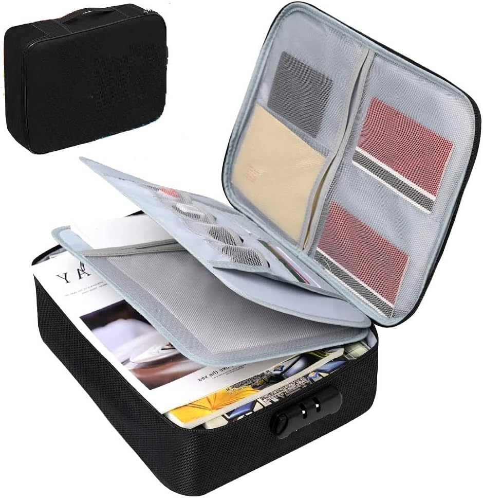 SAMEZONE Polyester Multilayer Travel File Document Organiser Storage ...