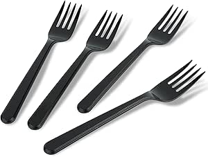 Amazon.com: PlasticPro 300 Pack Heavy Weight Plastic Forks Black ...