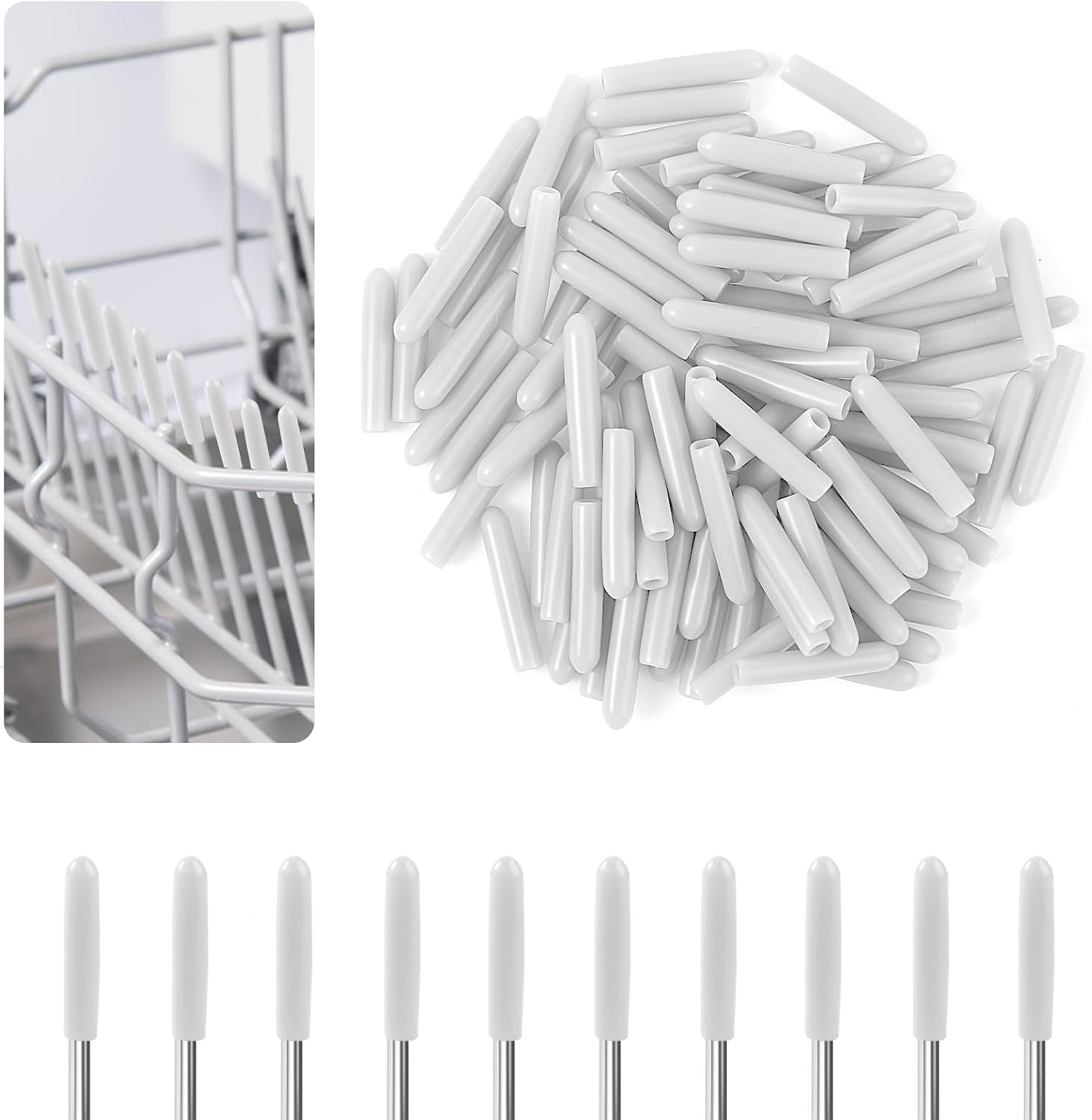 Amazon.com: Bewudy 100 PCS Dishwasher Rack Caps, Universal Tine Prong ...