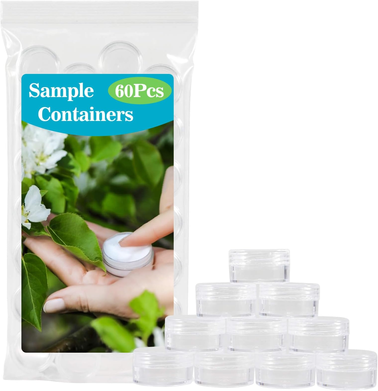 Amazon.com: Zfyoung 50 pcs plastic cosmetic jar 5g/5ml clear case with ...