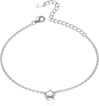 Amazon | [ChicSilver] ブレスレット レディース シルバー925 つけっぱなし 星 スター アレルギー 約16cm+5cm シンプル アクセサリー | ブレスレット 通販
