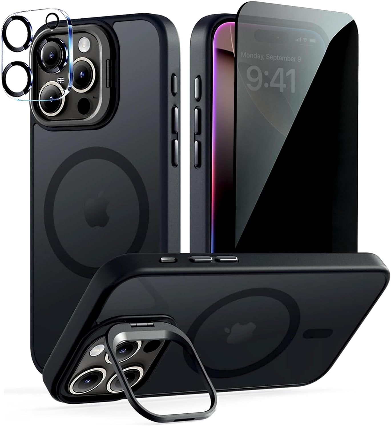 Amazon.com: QiiStar Privacy Case for iPhone 16 Pro,Clear Magnetic ...