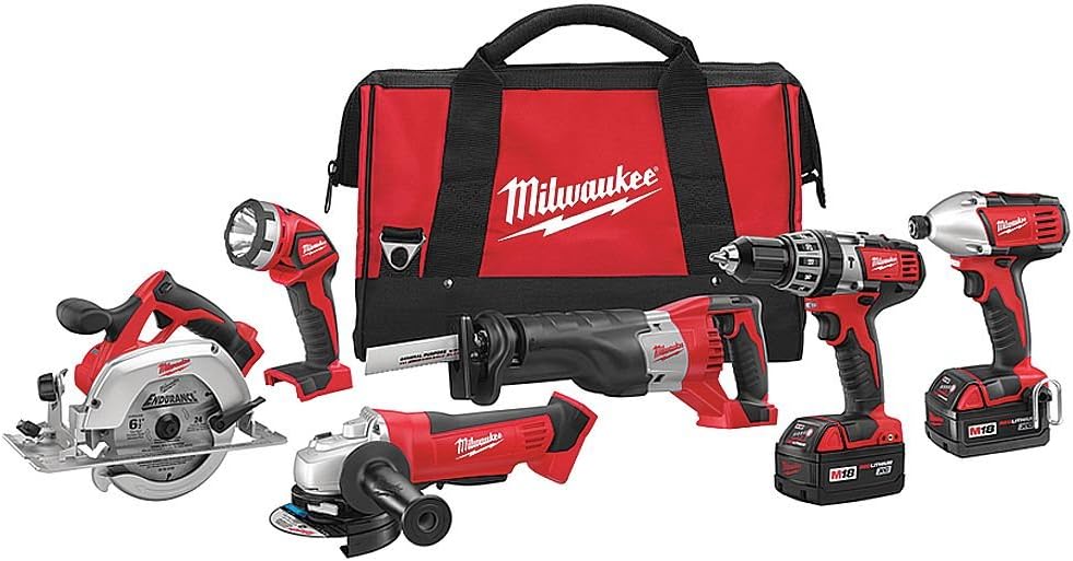 Milwaukee 2696-24 M18 Cordless Compact Combo Tool Kit - Power Tool ...