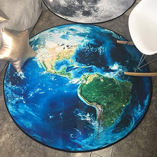 NIGHT WALL tappeti per Bambini per Sala giochiRound EarthMoon3D Stampa ...