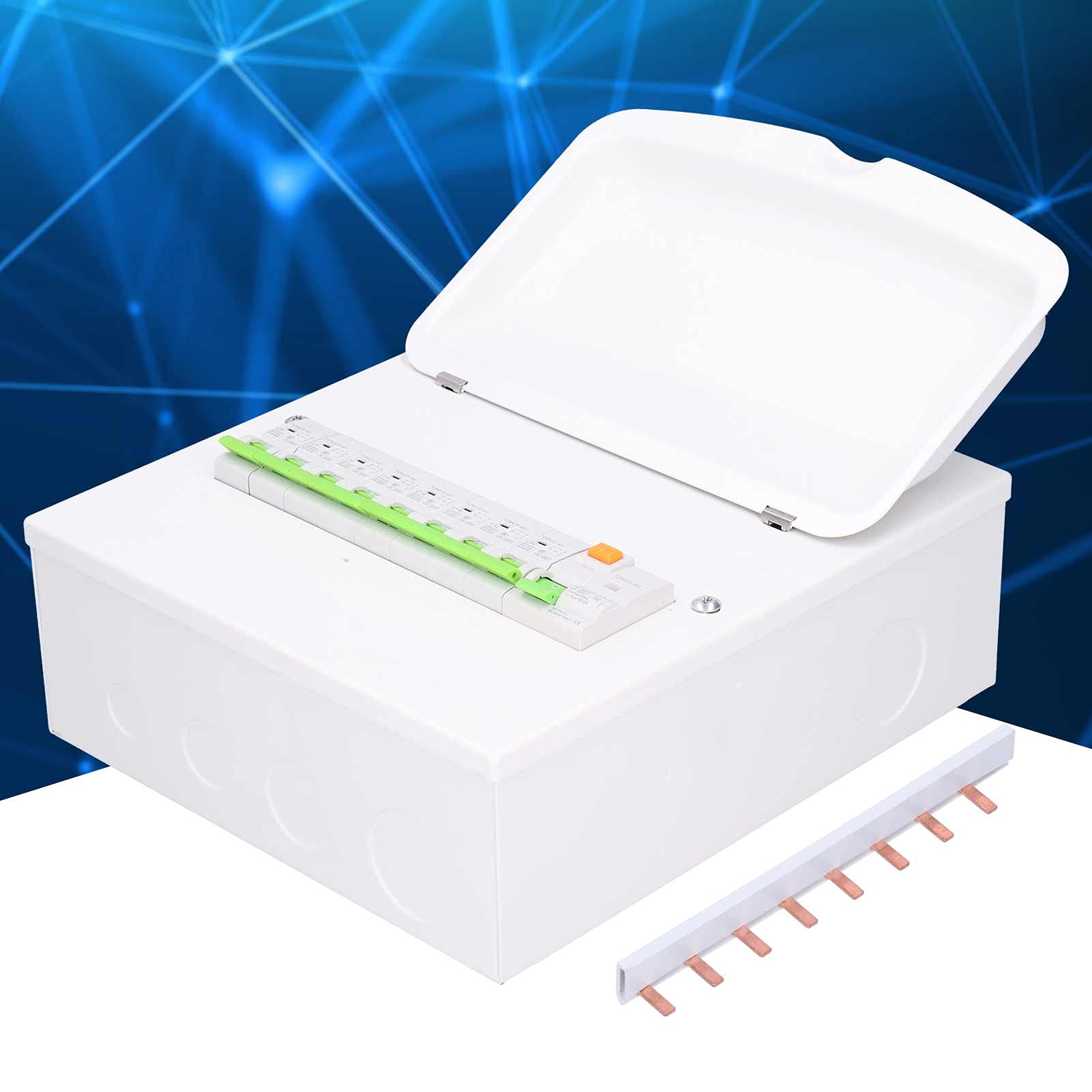 Buy Circuit Breaker, 8‑Way RCD + 8MCB Distribution Box for Factories ...