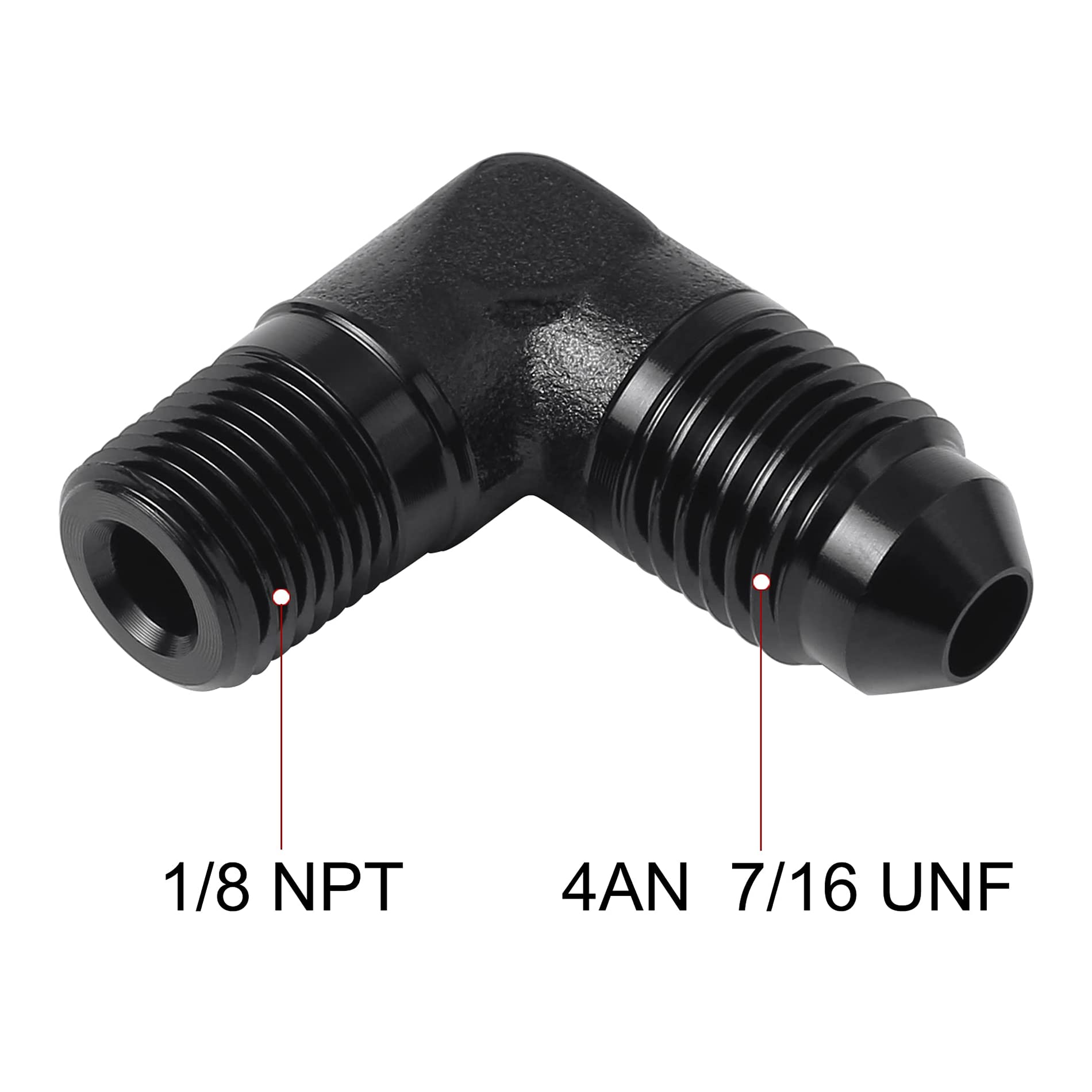Snapklik.com : 4AN To 1/8" NPT Male 90 Degree Fitting Adapter Aluminum