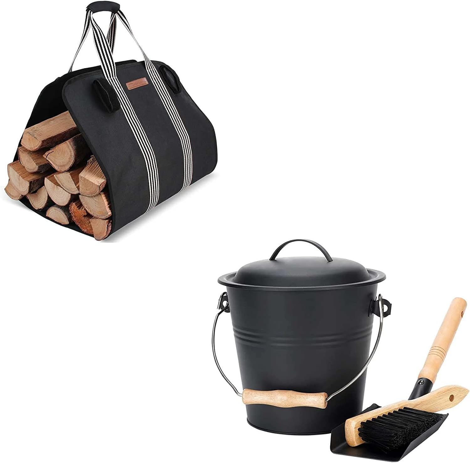 Amazon.com: MYFIREPLACEDIRECT Mini Ash Bucket with Lid and Indoor Heavy ...