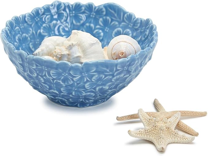 Amazon.com: Two's Company Blue Hydrangea Set of 3 Tidbit Bowls : Home ...