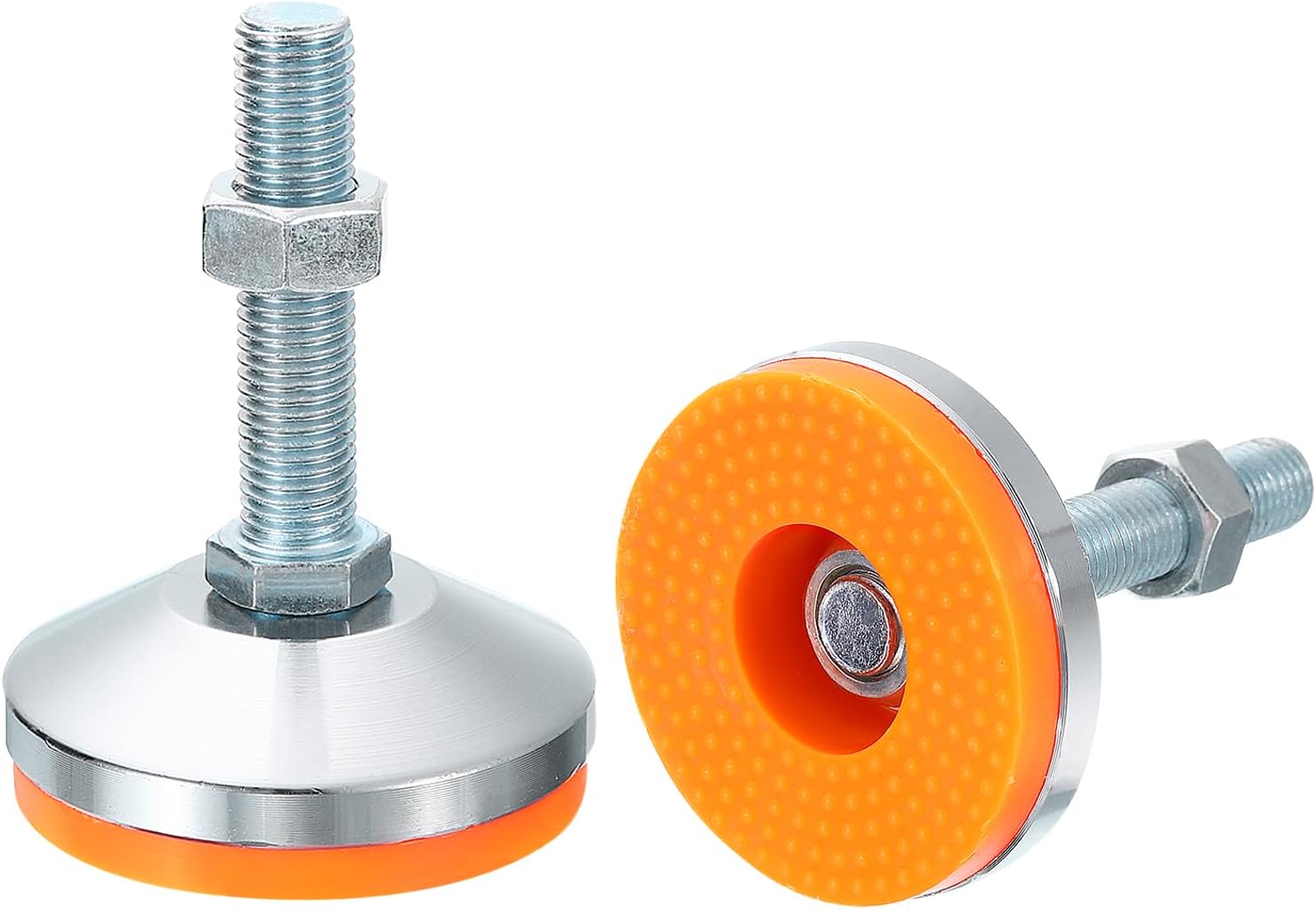 sourcing map Leveling Feet, 2Pcs M16x50x80mm - Carbon Steel Non-Skid ...