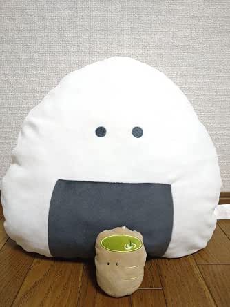 Amazon.co.jp: Fluffy and Fluffy Onigiri Rice Ball, Tsuburi Eyes Plush ...