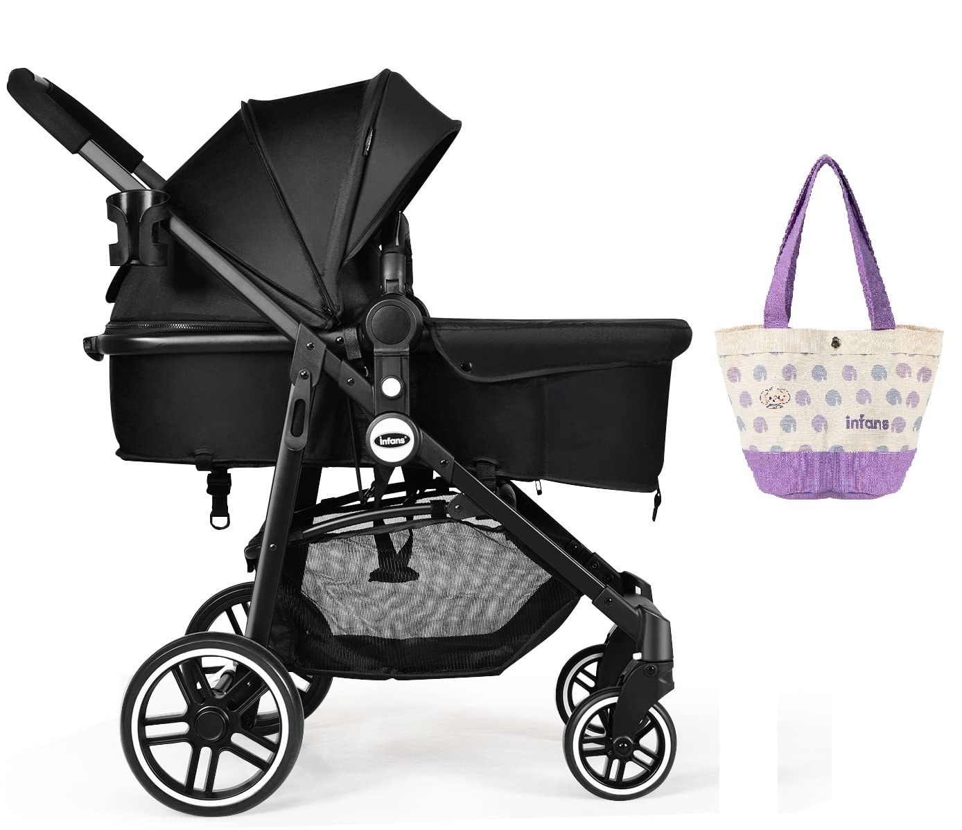 Amazon.com : INFANS 2 in 1 Baby Stroller, High Landscape Infant ...