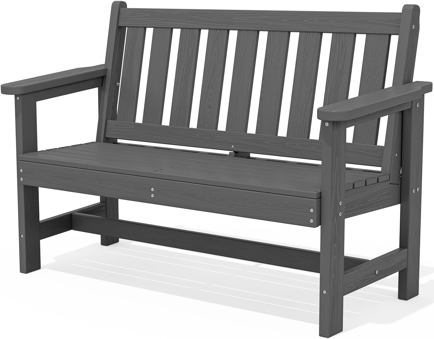 Amazon.com: SERWALL Outdoor Bench, HDPE Outdoor Benches Weatherproof, 2 ...