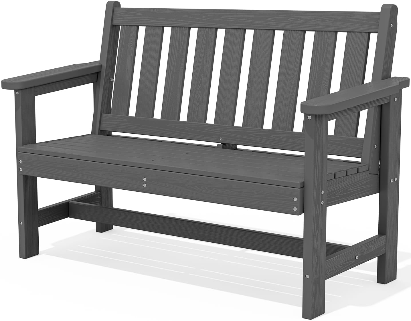 Amazon.com: SERWALL Outdoor Bench, HDPE Outdoor Benches Weatherproof, 2 ...