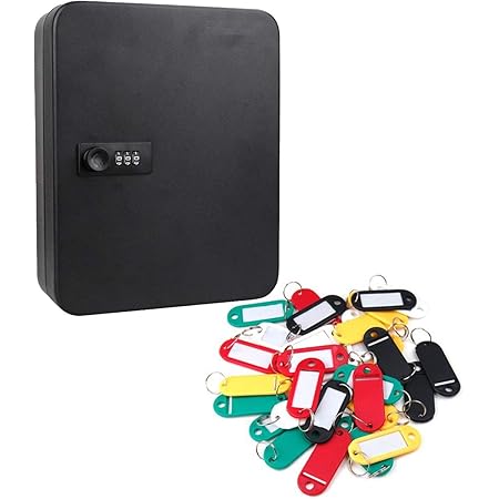 Masmartox Steel Key Cabinet Security Box Wall Mount with Combination ...