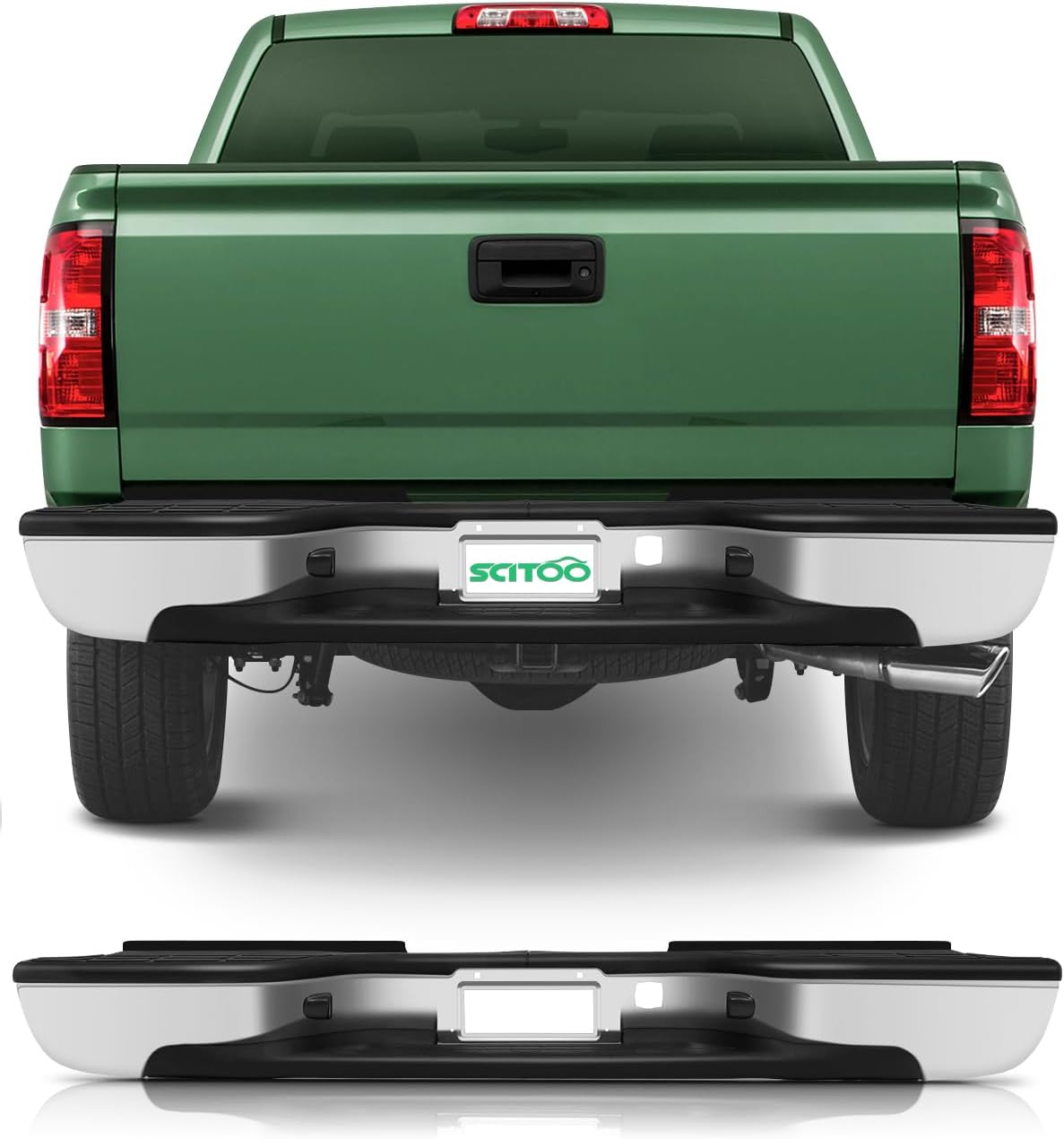 Amazon.com: SCITOO Steel Chrome Rear Step Bumper Replacement for 1999 ...
