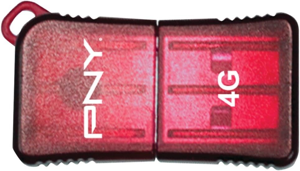 Amazon.com: PNY 4 GB Micro Sleek USB Drive, Red P-FDU4GBSLK/RED-EF ...