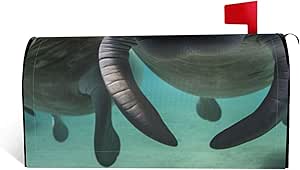 Crazy Save Manatee Print Mailbox Cover Magnetic Mailbox Wraps Post ...