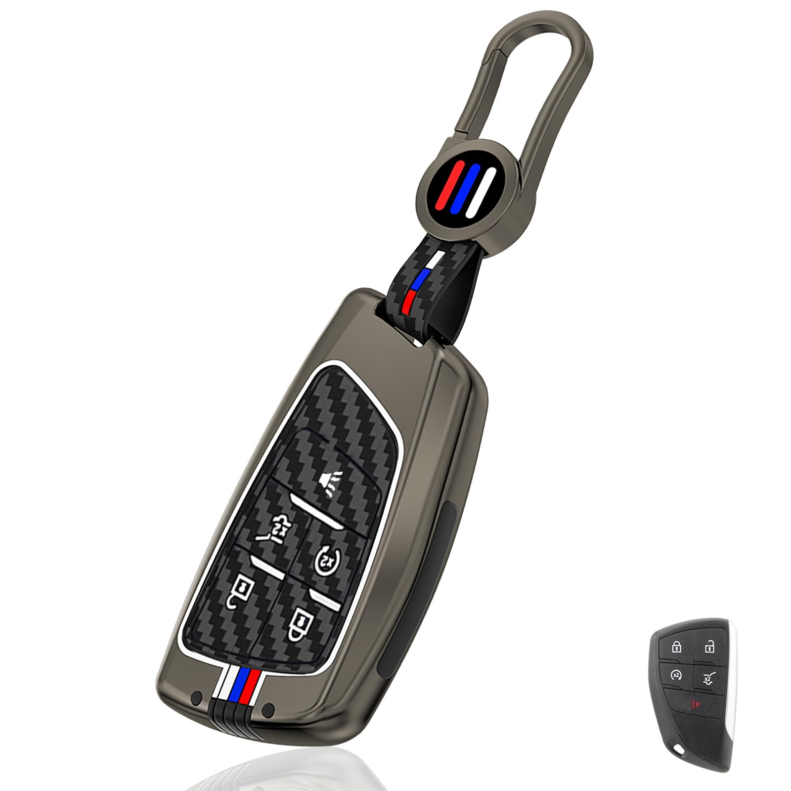 Amazon.com: Aoocar 5 Button Heavy Metal Key Fob Cover, Compatible with ...