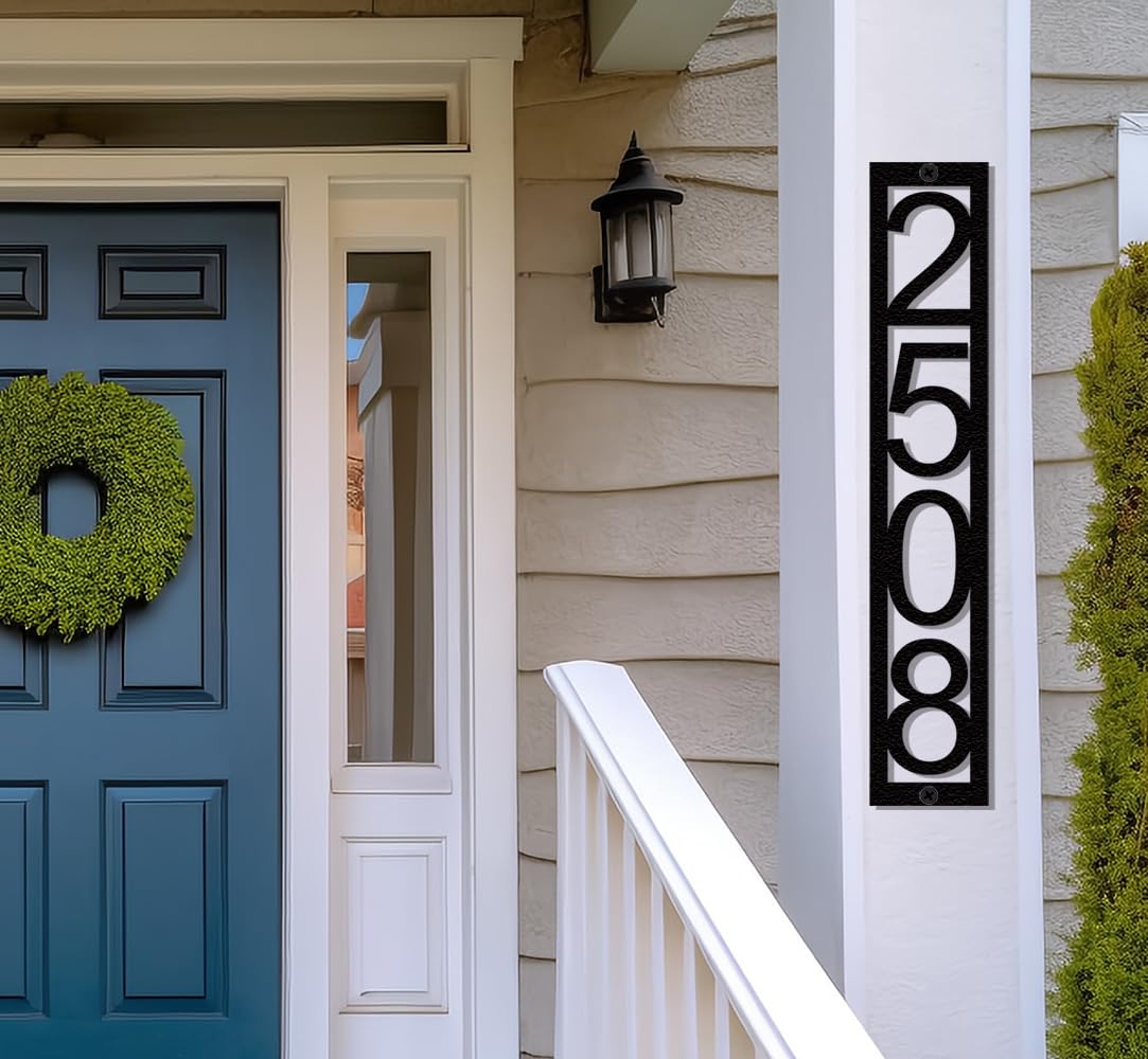 Amazon.com: Custom Metal House Numbers for Outside Modern, Personalized ...