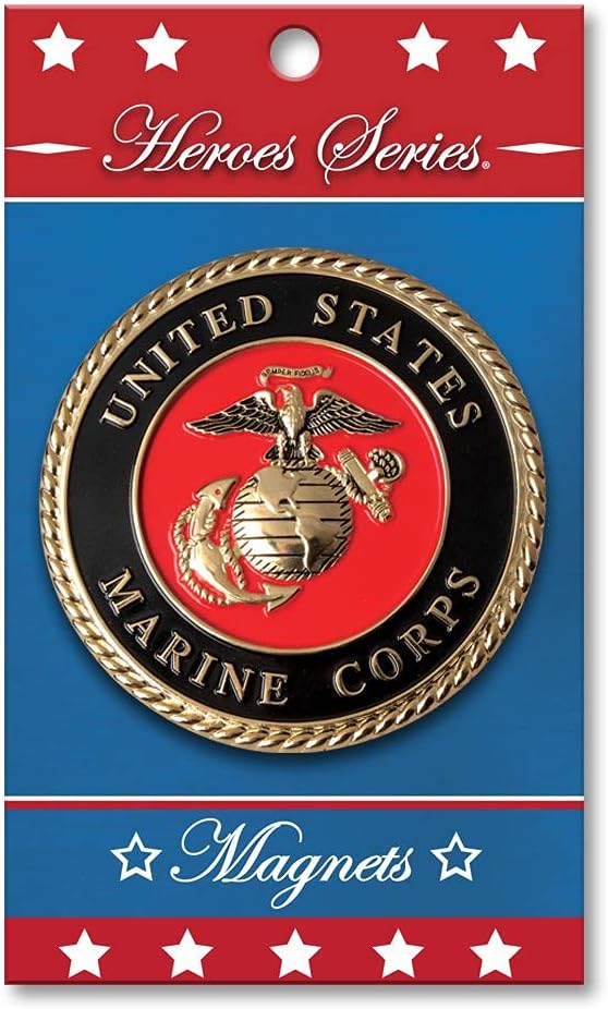 Amazon.com: USMC Officer Round Emblem Magnet 4"x4" Marine Corps Semper ...