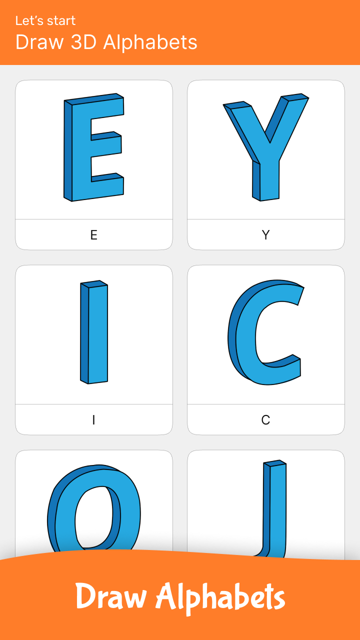 How to Draw 3D Alphabet : Step by Step Tutorials - App on Amazon Appstore