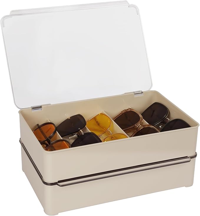 Amazon.com - FORUP Eyeglass Case Storage Organizer, Plastic Stackable ...