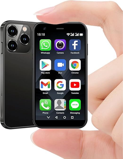 ATEVENSEE Mini Celular, 4G Mini Smartphone Desbloqueado con 3.0 ...