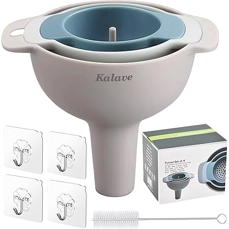 Kitchen Funnel Set - Nested Funnels with Handle - 3 Pack Food Grade ...