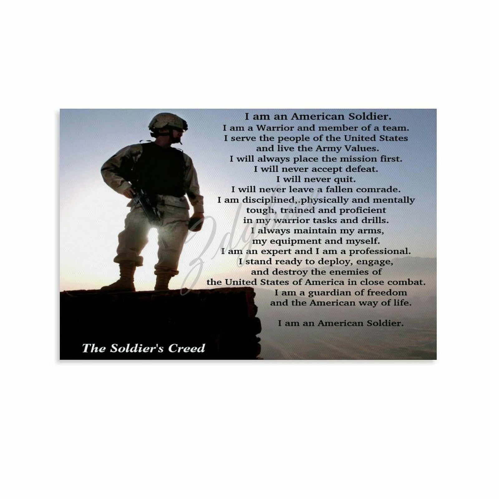 Christian Warriors Creed The Christian Soldier's Creed Poster