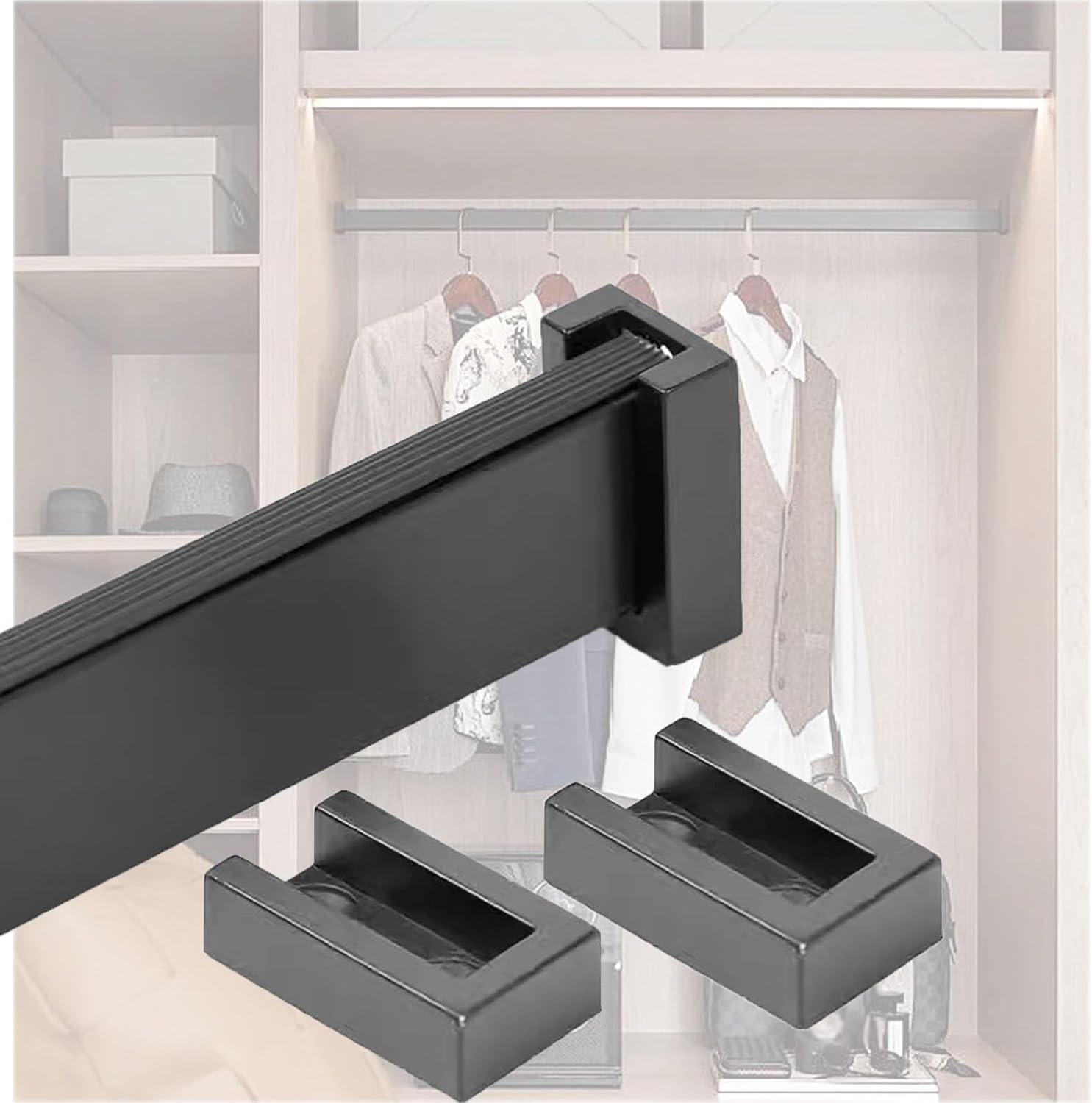 Amazon.com: Closet Bar For Hanging Clothes Wall Mount, 10-60 Inch ...